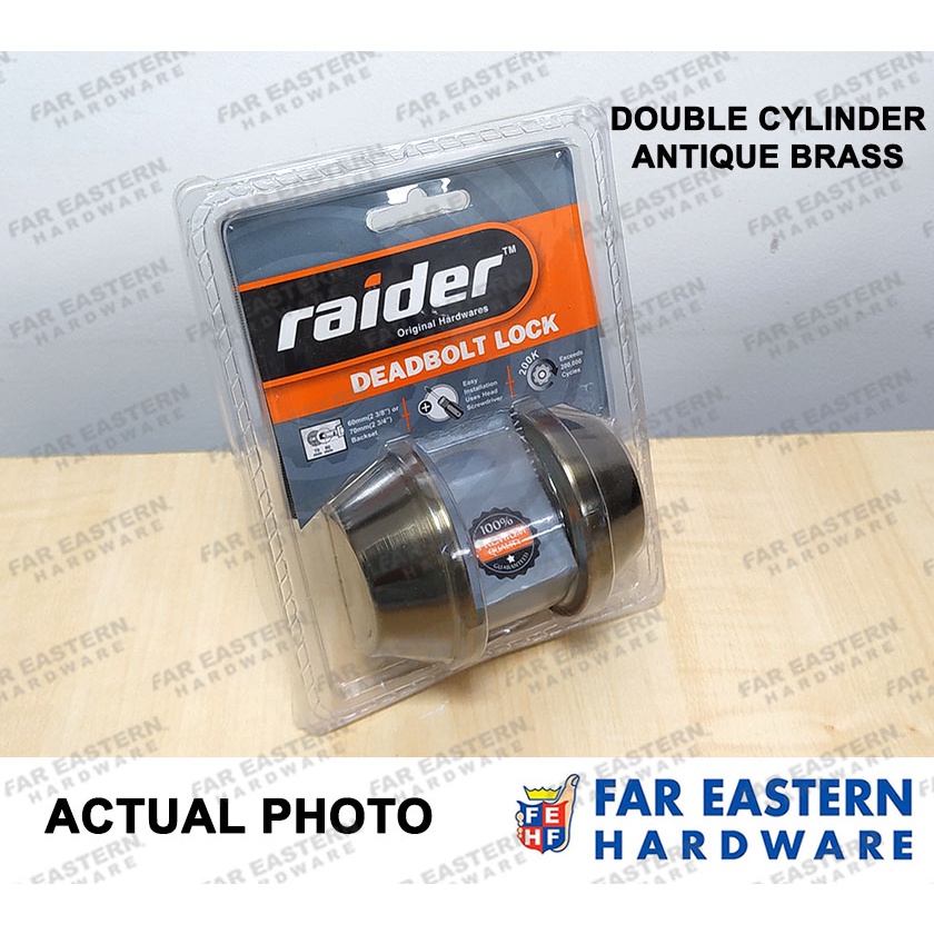 RAIDER Deadbolt Door Lock Single | Double Cylinder Dead Bolt Stainless ...