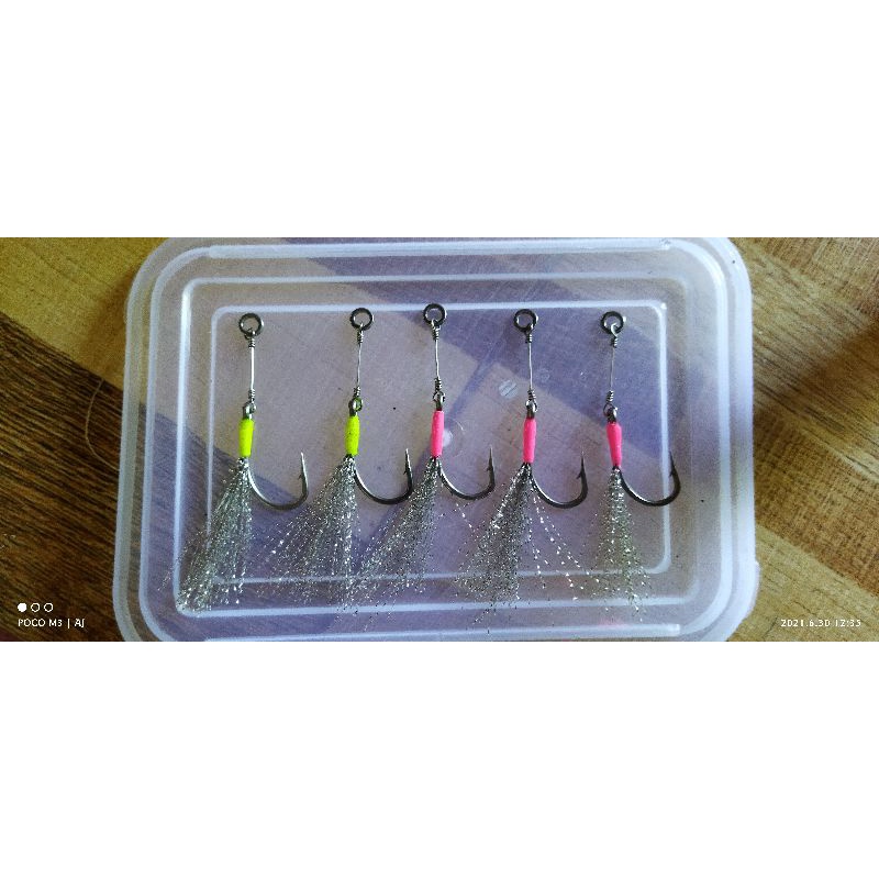Assist hook for mackerel, barracuda/barkudu, layur, dogtoth | Shopee ...