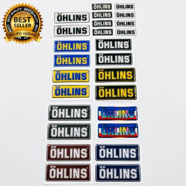 OHLINS logo 3d embossed emblem, contents 2, best quality | Shopee ...