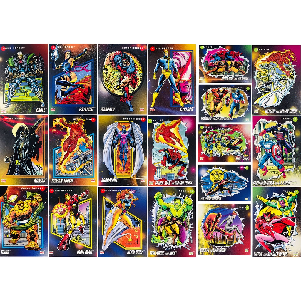 1992 Marvel Cards Series III (051-100) Moon Jean Cyclops Spider-Man ...