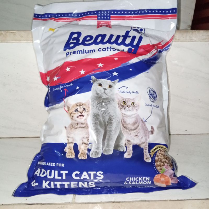 Catfood Premium Beauty Cat Food Packaging 1kg Repack | Shopee Philippines