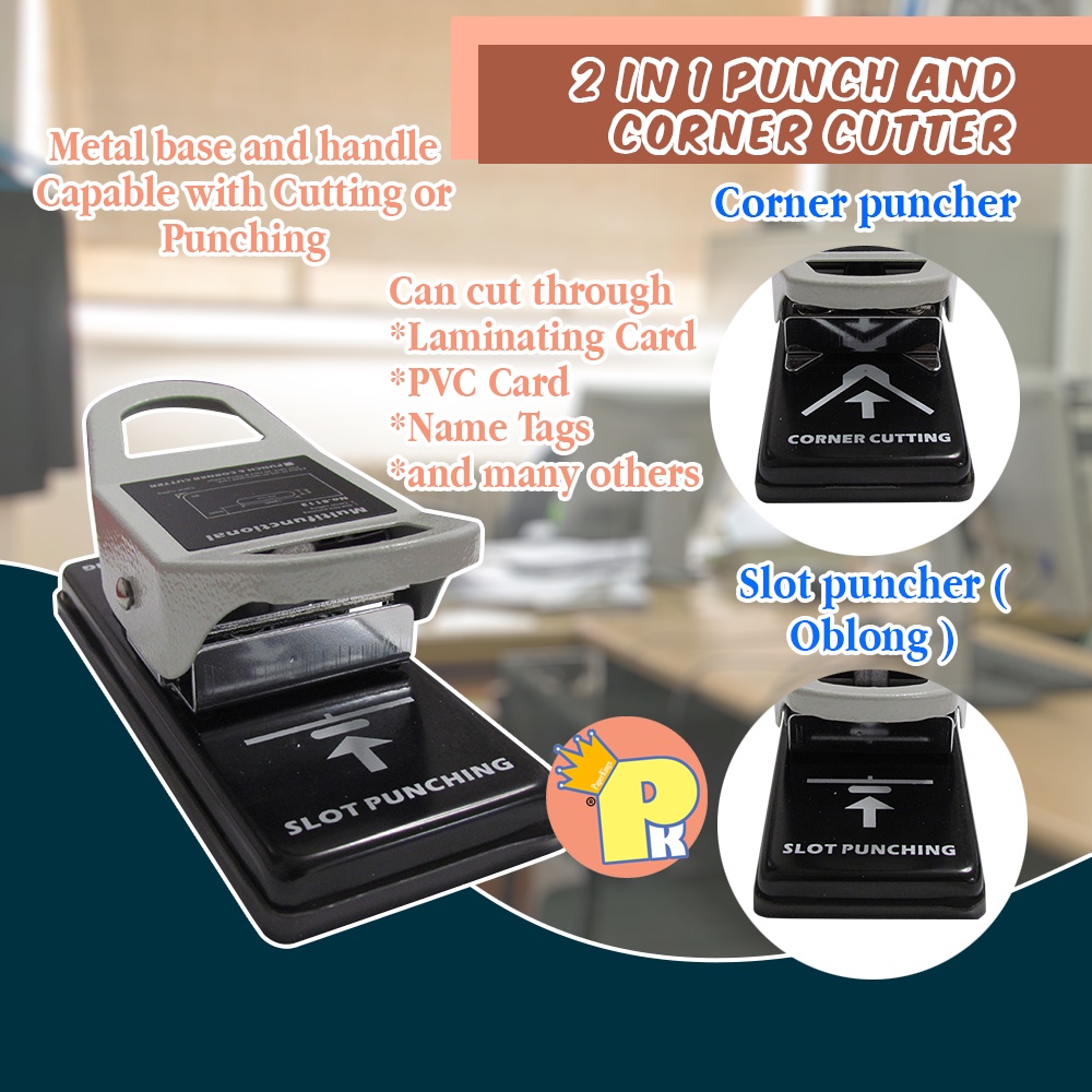 2 In 1 Puncher - Corner And Slot (Oblong) pvc card Punch | Shopee ...