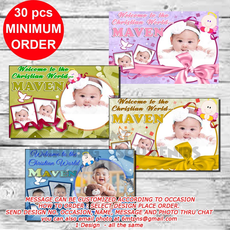 Personalized Ref Magnet ATM Size Magnets for Baptism Christening ...