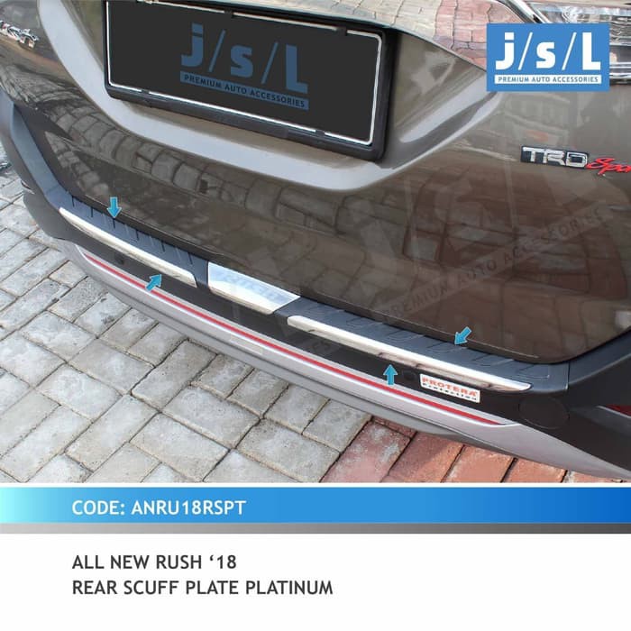 Rear DOOR SCUFF SILLPLATE REAR INJECTION PLATINUM ALL NEW RUSH | Shopee ...