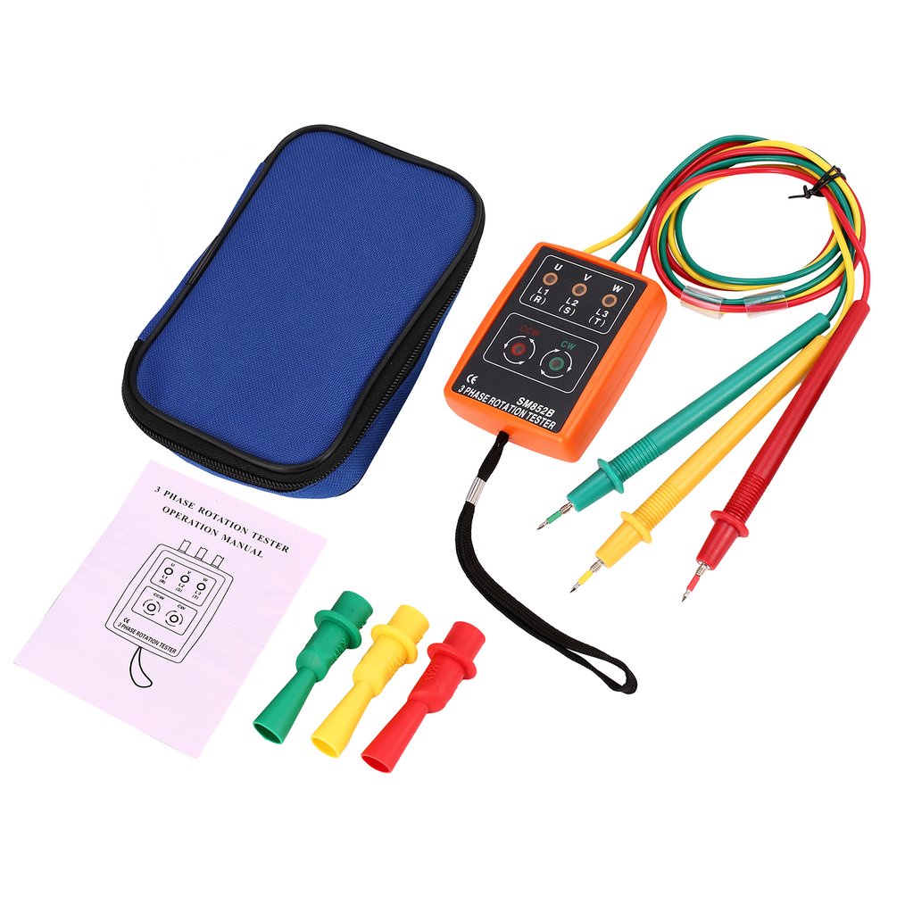 New SM852B 3 Phase Rotation Tester Digital Phase Indicator Detector LED ...