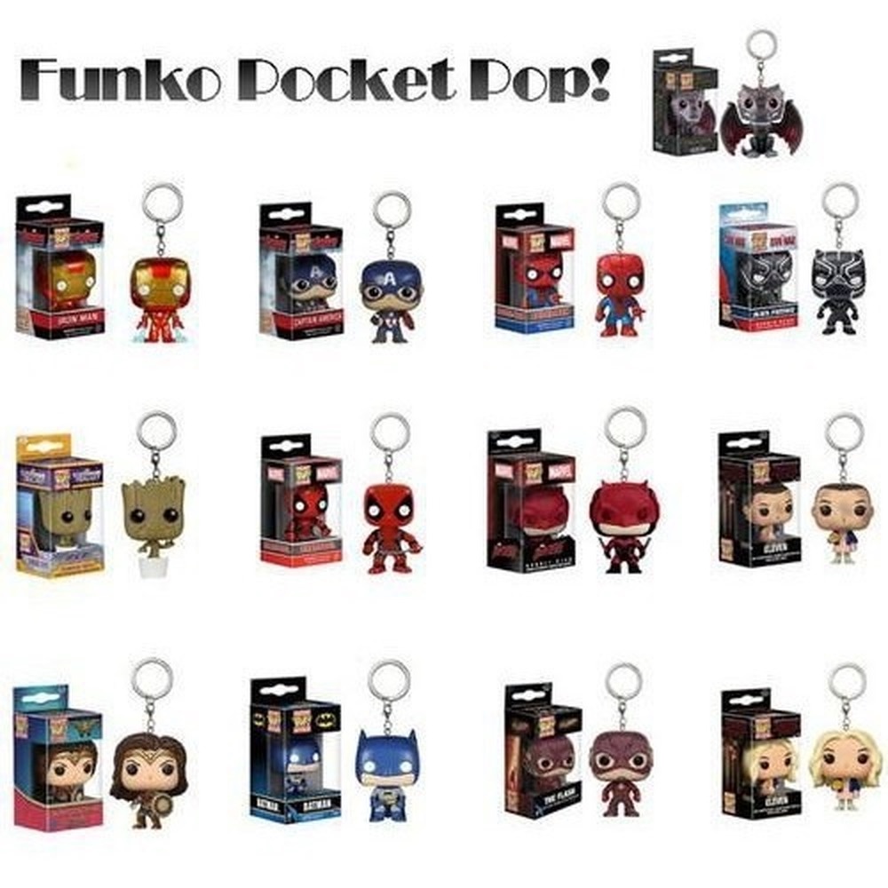 【12-hour Shipping】Funko Pop Avengers Keychain IronMan Groot Batman ...