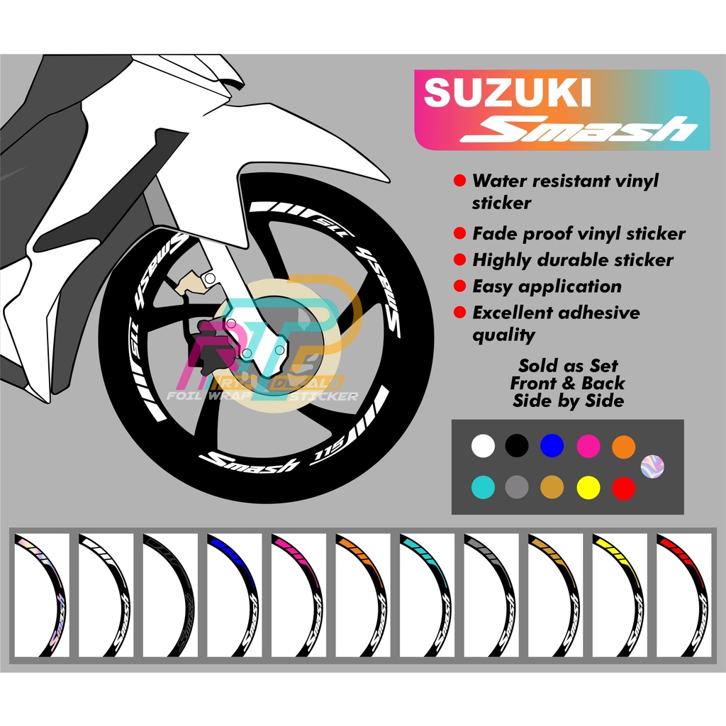 Smash Mags Decal Sticker 4sets Front and Back | Shopee Philippines
