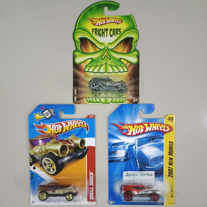 Hotwheels hot wheels shell shock edition fright cars skull thrill racer ...