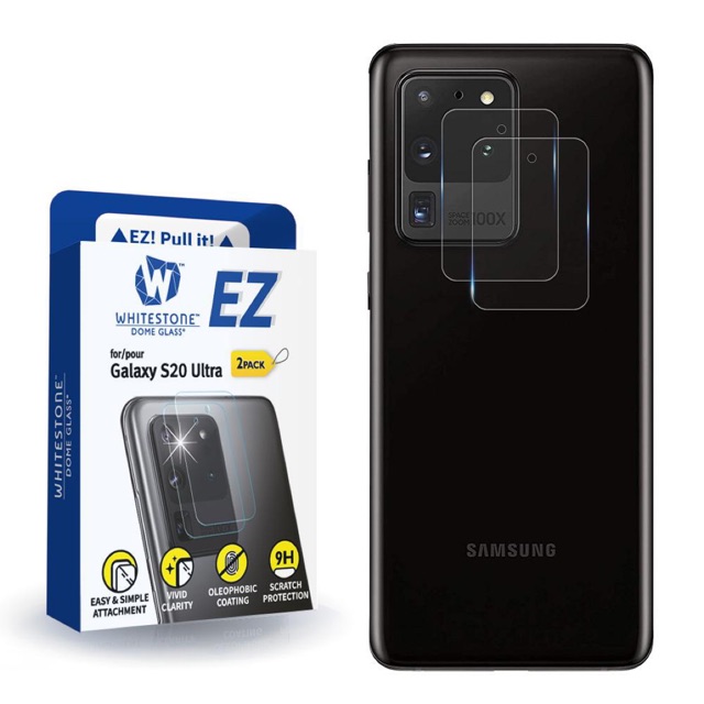 Samsung Galaxy S20 Plus / S20 Ultra Whitestone EZ Camera Lens Tempered ...