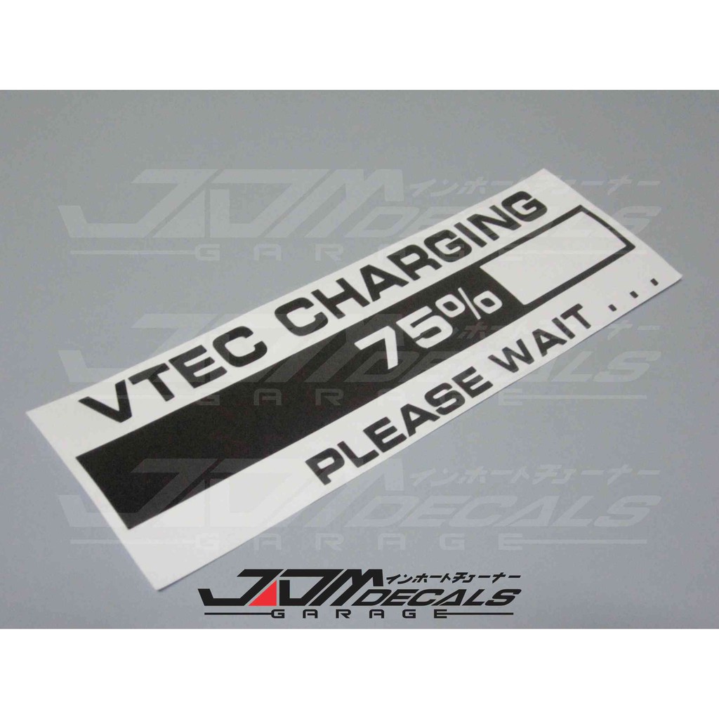 VTEC Charging Vinyl Sticker | Shopee Philippines