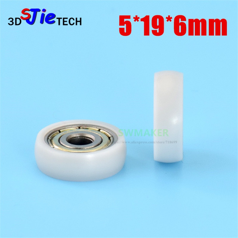 5*19*6mm R type spherical wheel , Plastic pulley, 625zz bearing rolling ...