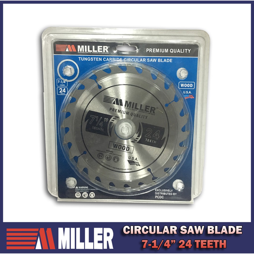Miller Circular Saw Blade 7-1/4" 24T or 40T Original Authentic | Shopee ...