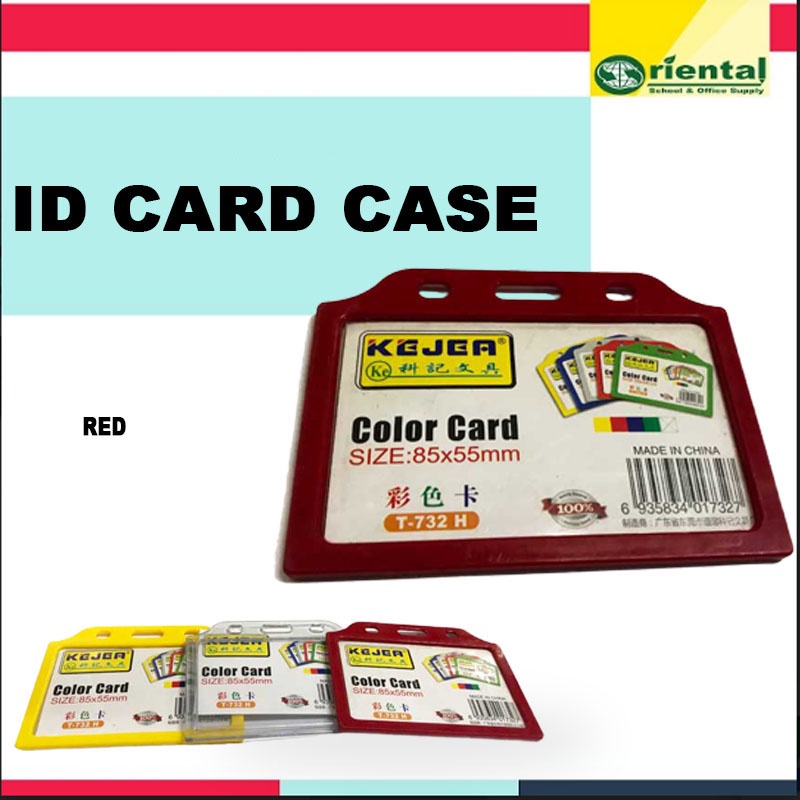 Horizontal Hard PVC ID Card Case - Plastic ID Holder 55x85mm - Office ...