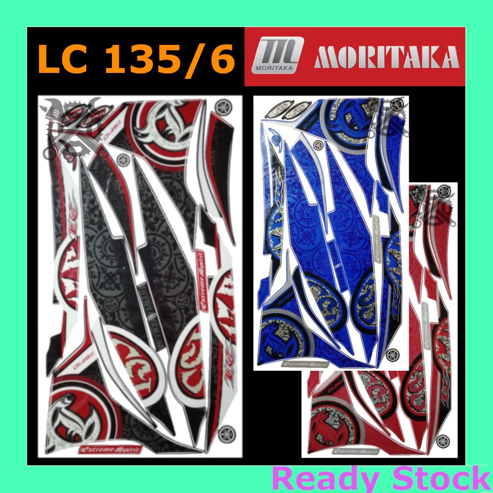 LC 135 Model 6 Yamaha Sticker Body Stripe Moritaka LC135 Strike Motor ...