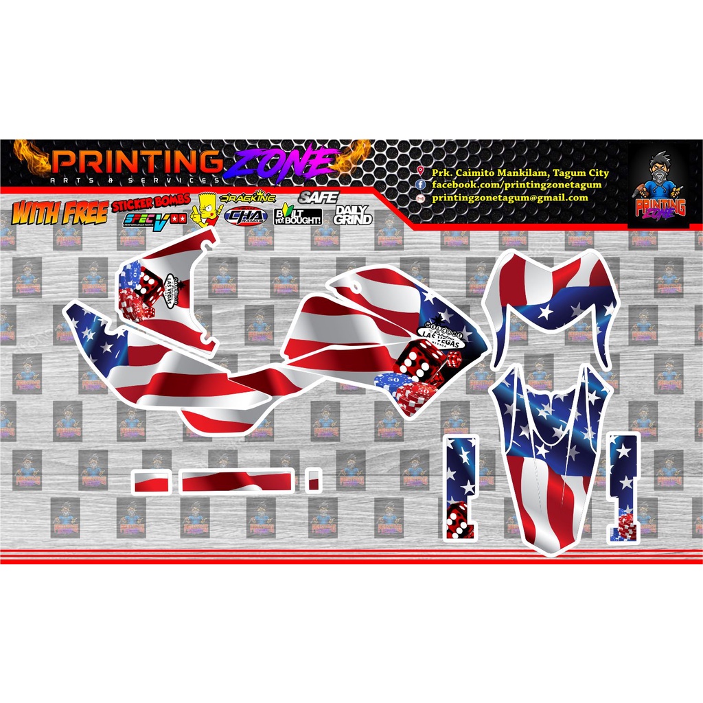 SIN and STRIPES Sticker Decals for XR 150 and XR 200 Motorcycles ...