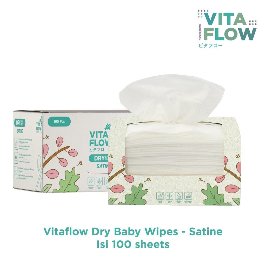 Vitaflow Dry Satine Tissue (100 Sheets) | Shopee Philippines