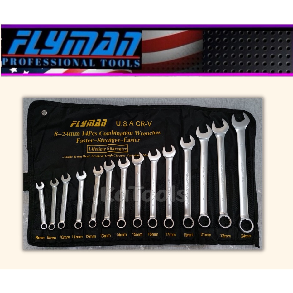 FLYMAN | 14PCS COMBINATION WRENCH 8-24MM | Shopee Philippines