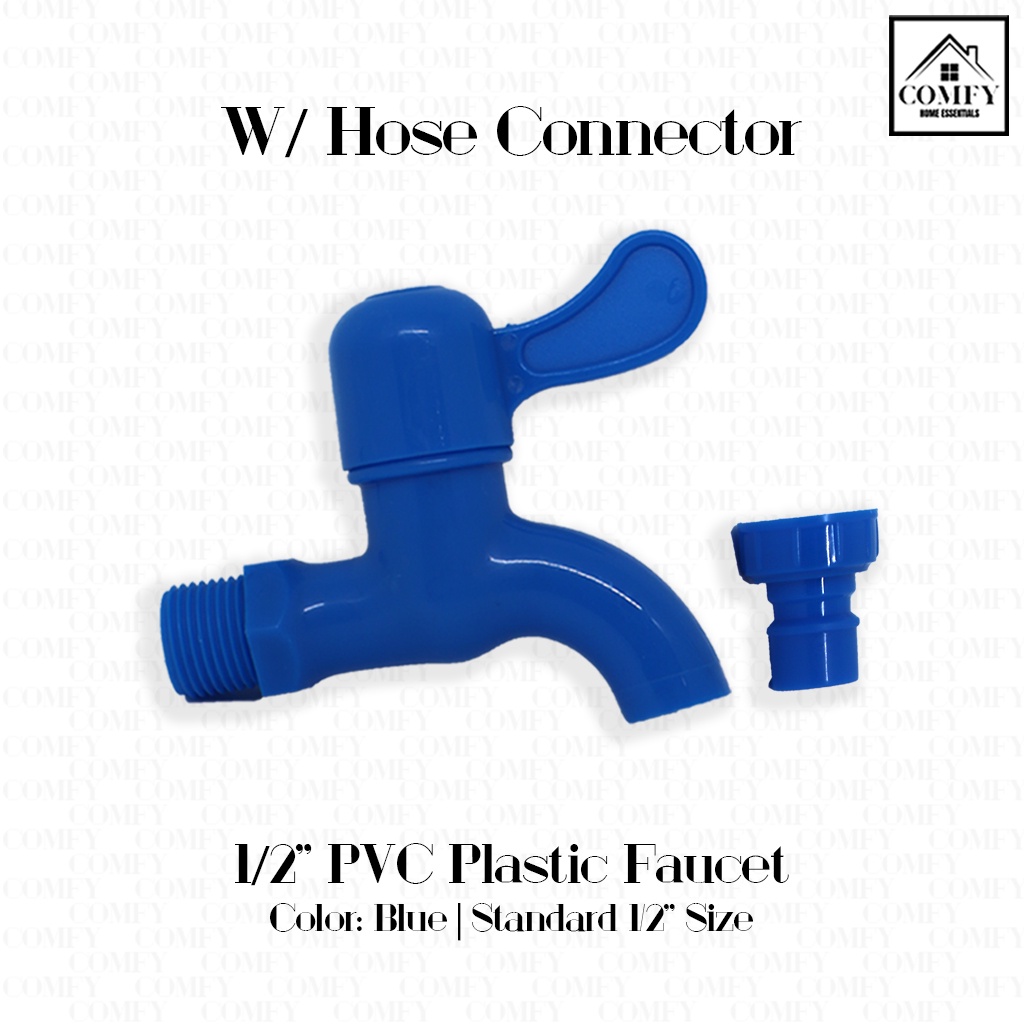 Multipurpose Plastic PVC Spigot Faucet with or w/o Hose Connector Gripo ...