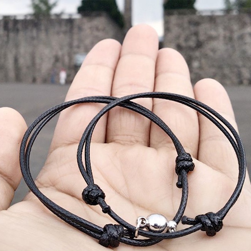 2Pcs/set Plain Magnetic Couple Bracelet Retro Magnet Bracelets ...