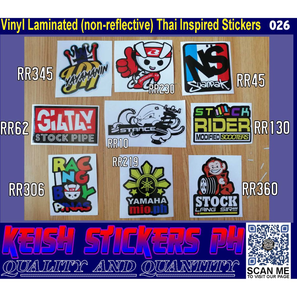 Vinyl Laminated Stickers 026 | Shopee Philippines