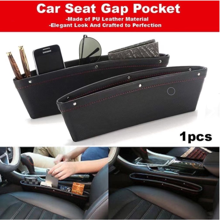 Quality PU Leather Car Seat Side Pocket / Gap Slit Pocket Storage ...