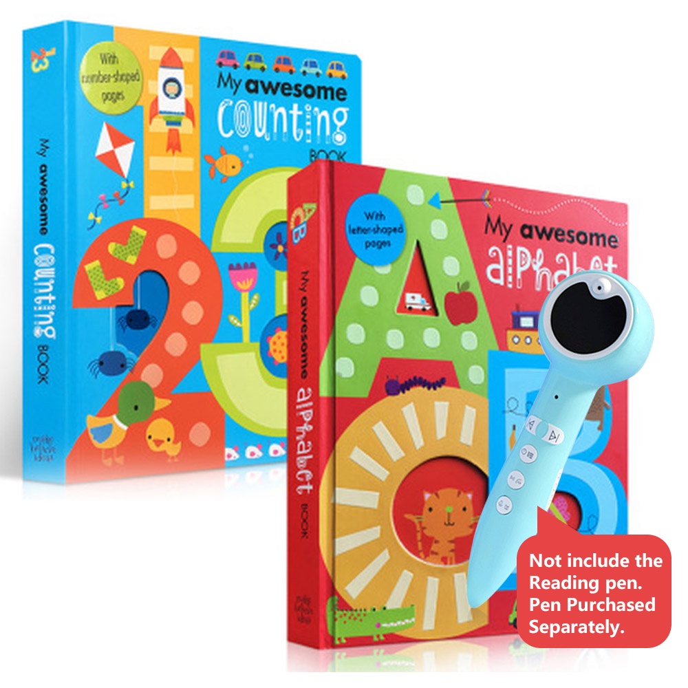 2 Books/set My Awesome Alphabet/Counting Book Original English ...