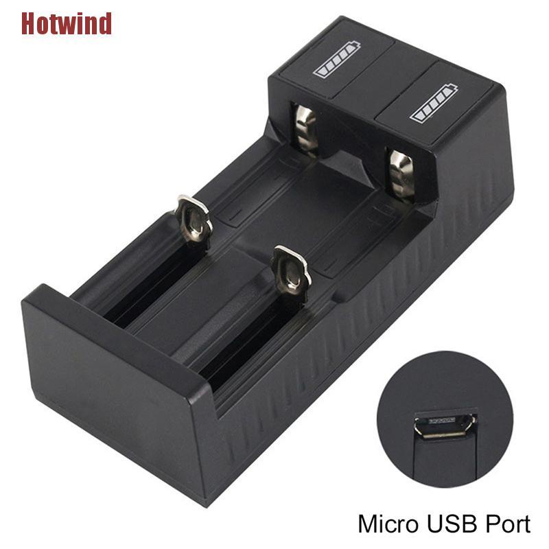 HW USB Port Dual Slot Universal Battery Charger For 3.7V 18650 26650 ...