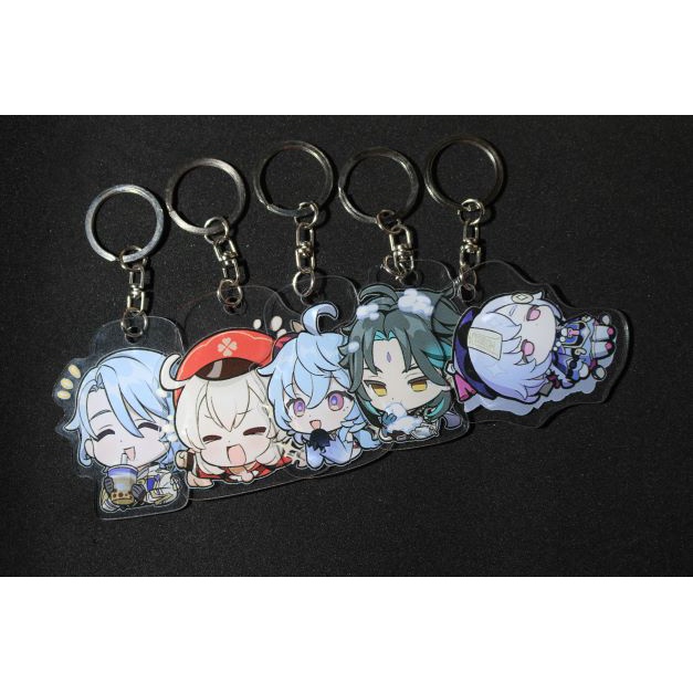 Keychain Paimon's Paintings Set 1 (5Pcs) (Genshin Impact Keychain ...