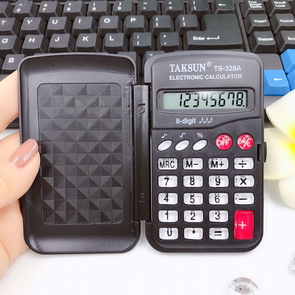 Small flip calculator portable folding crystal key accumulation plus ...