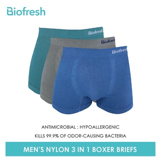 Biofresh Men's Antimicrobial Seamless Boxer Brief 3 pieces in a pack ...