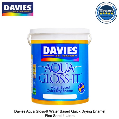 Davies Aqua Gloss-It Water Based Quick Drying Enamel Fine Sand 4 Liters | Shopee Philippines