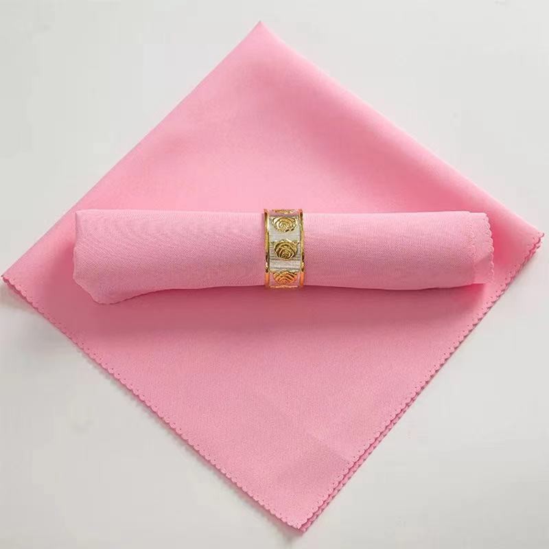 Lay Square Table Napkin Dinner Cloth Solid Color Wedding Birthday ...