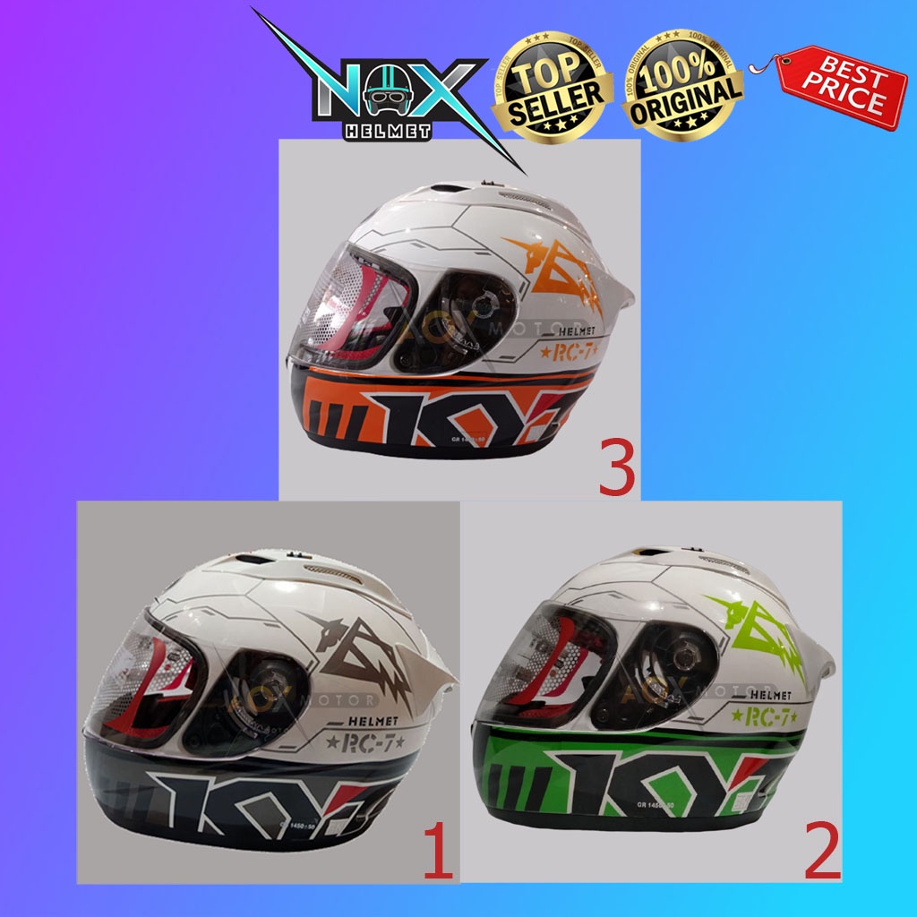 KYT RC7 Helmet Motif 11 Fullface (Shipping 2kg) | Shopee Philippines