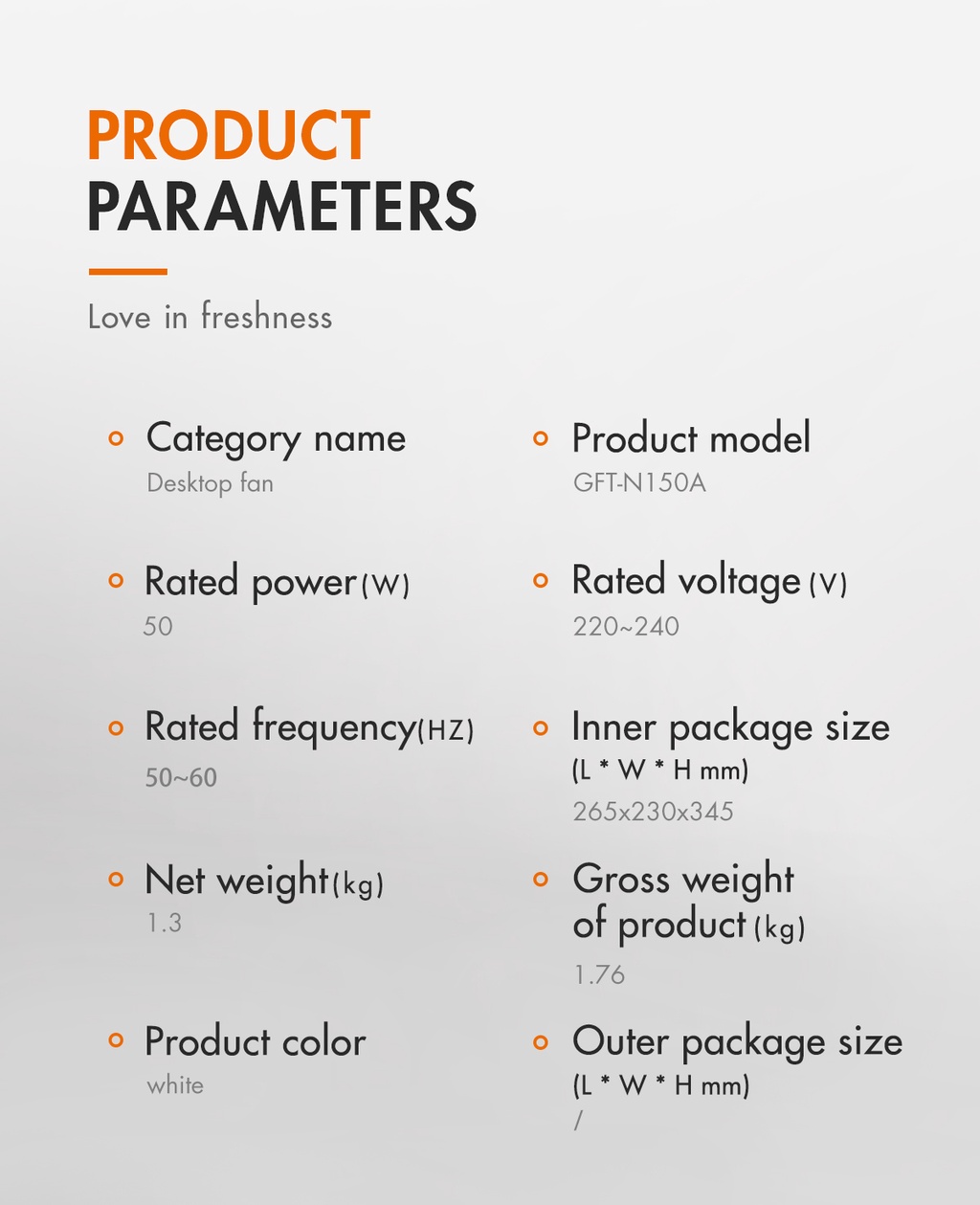 Gaabor Compact Electric Desk Fan Low Noise 3D Swing | Shopee Philippines