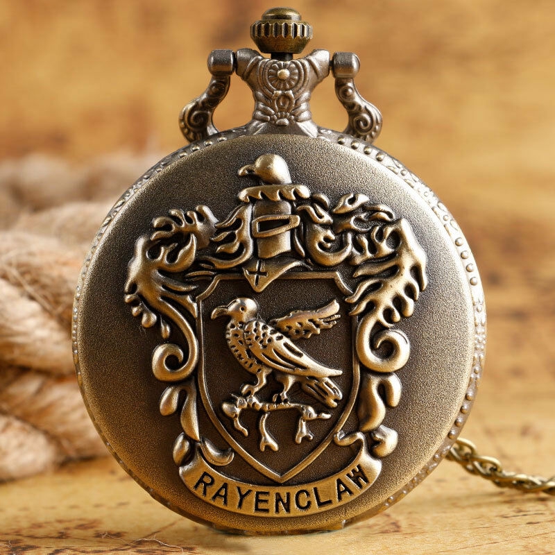Bronze Ravenclaw Men Quartz Pocket Watch Necklace Chain | Shopee ...