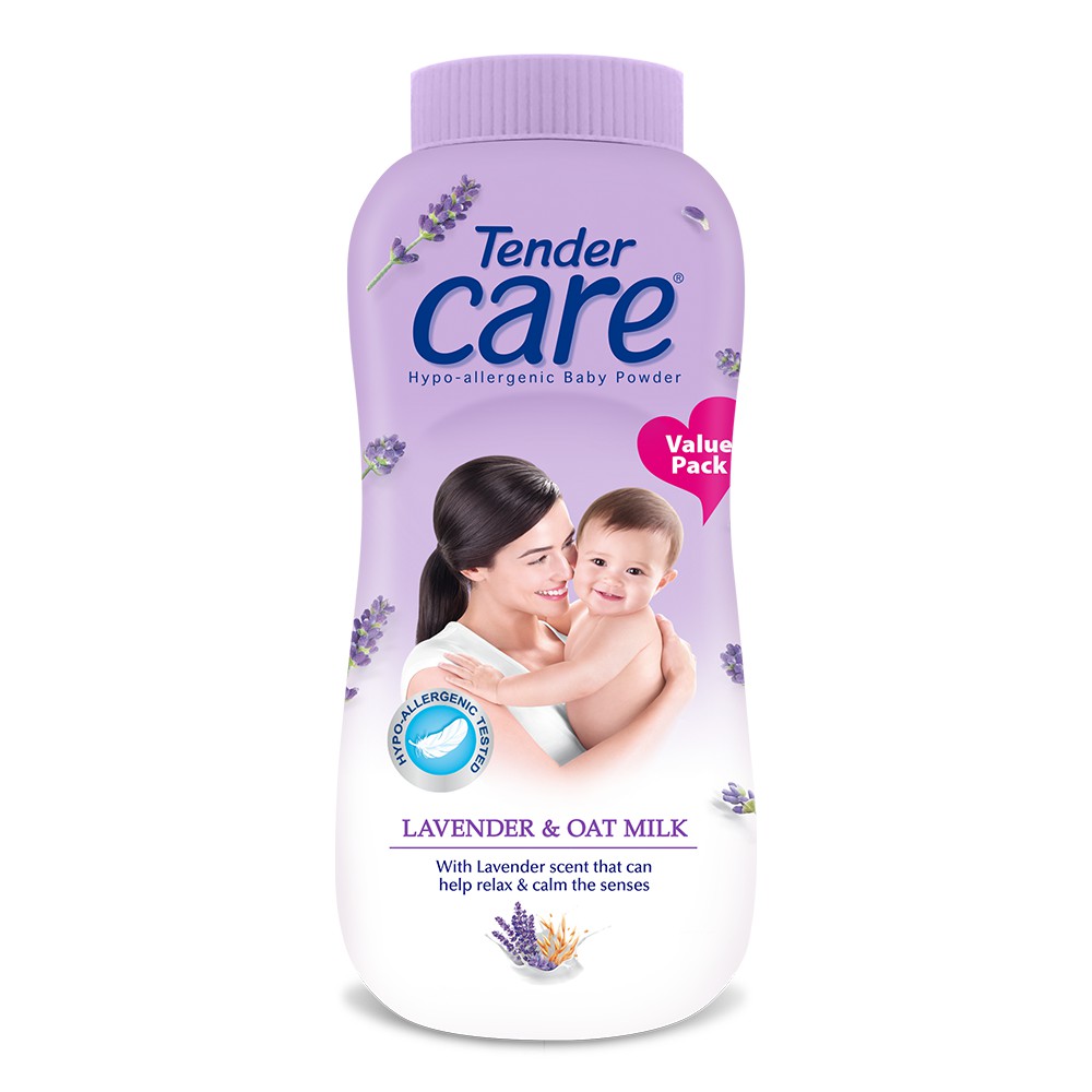 Tender Care Hypoallergenic Baby Powder Lavender & Oat Milk 200g | Shopee Philippines