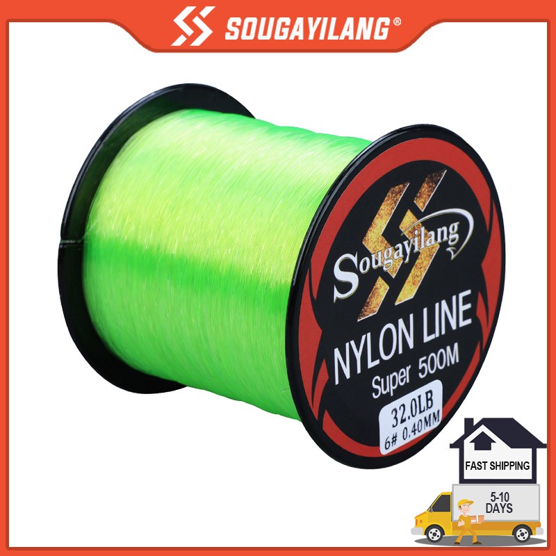 Sougayilang Super Strong Nylon 500m Fishing Lines 23-36.3lb | Shopee ...