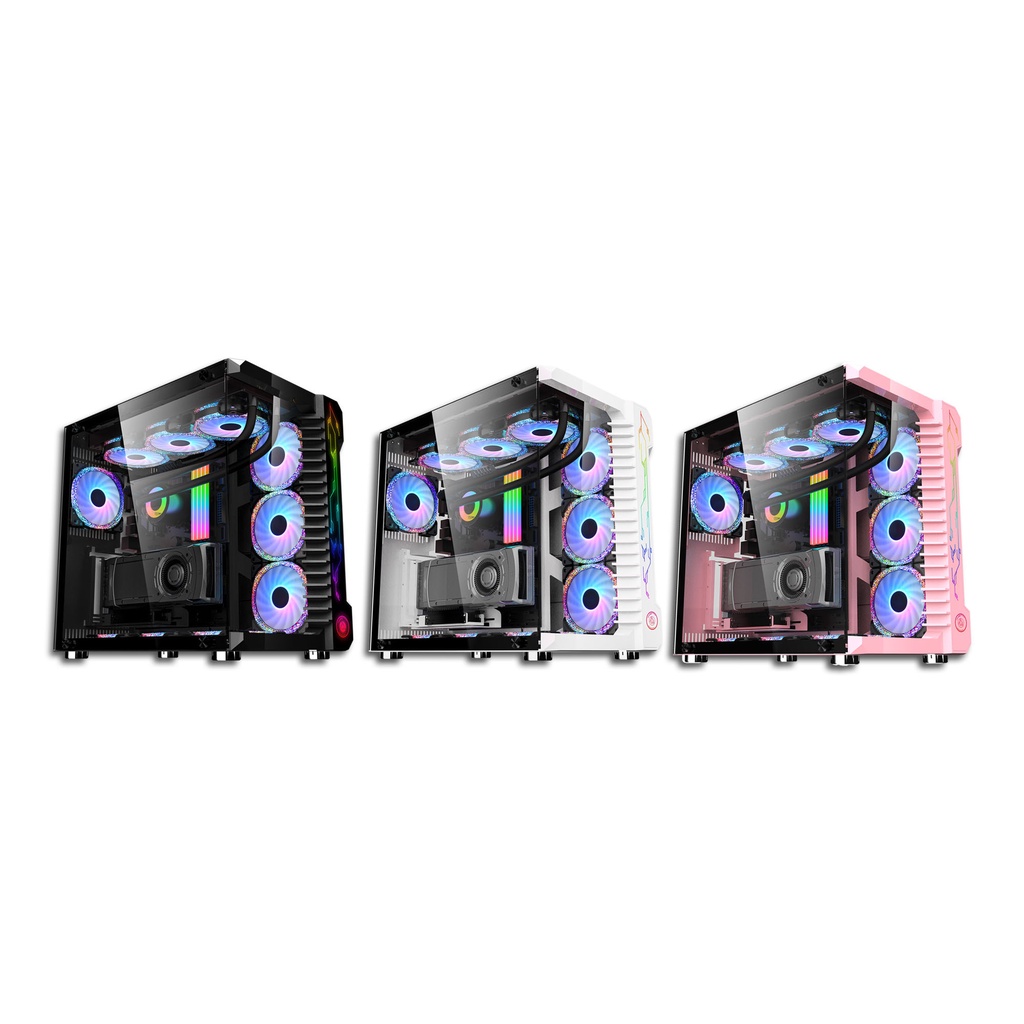 Inplay Robin 101 | Black Transparent Design ATX Gaming Case | Black ...