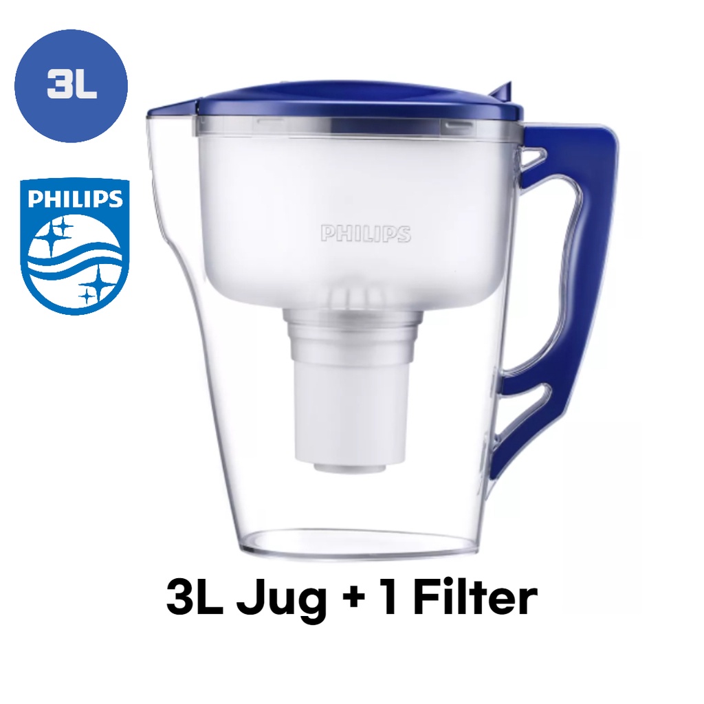 PHILIPS AWP2921 3L Water Pitcher Purifier, Jug + Filter Cartridge ...