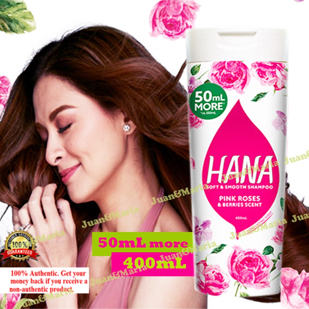 Hana Soft & Smooth Shampoo 100% Naturals Pink Roses & Berries Scent ...
