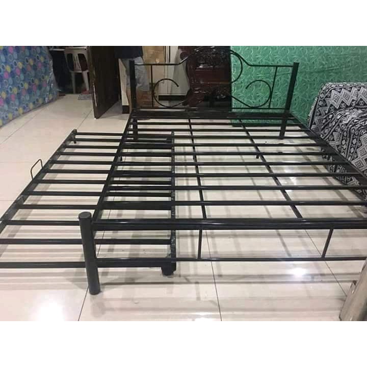 regular bedframe full double size bedframe with single size pullout for ...