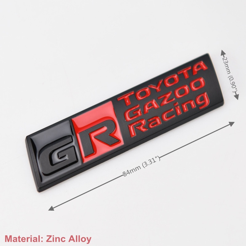 3D Car Emblem Sticker GR SPORT Front Hood Grille & Rear Trunk ...