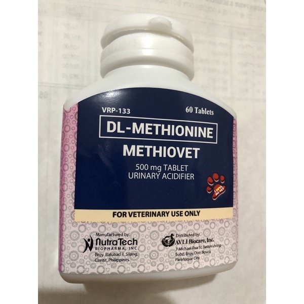 METHIOVET 500mg Urinary Acidifier | Shopee Philippines