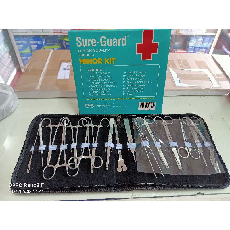 SURE-GUARD DISSECTING KIT STAINLESS (16 pcs)(14pcs) | Shopee Philippines