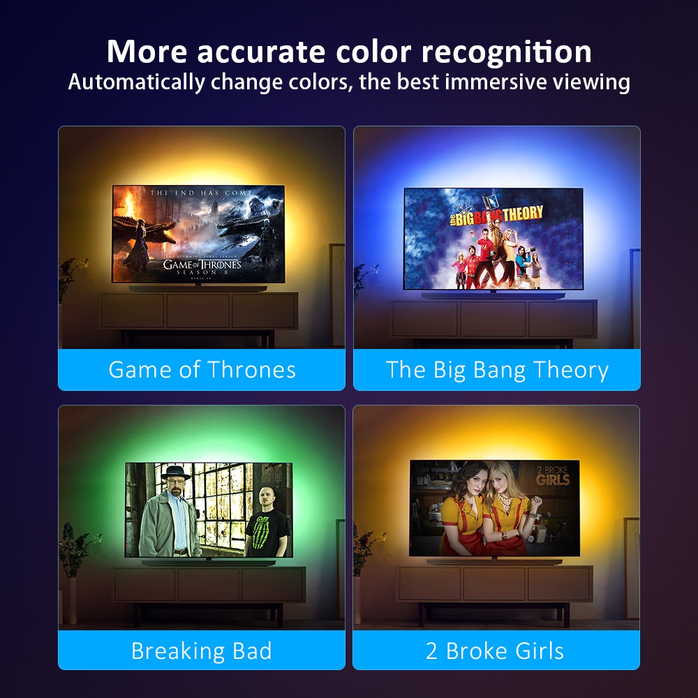 Ambient TV PC Backlight LED Strip Lights For HDMI Devices USB Tape ...