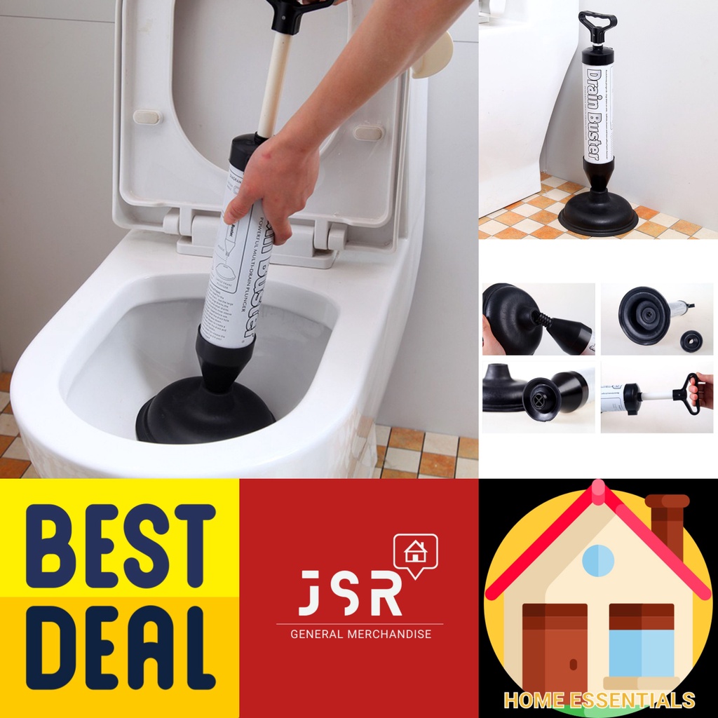 ORIGINAL Drain Buster Toilet Bowl Plunger Suction Clog Remover Drain ...