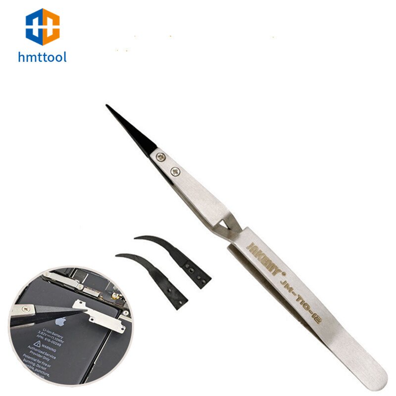 JAKEMY T10-12 Stainless Steel Precision Anti-static Electronic Tweezers ...
