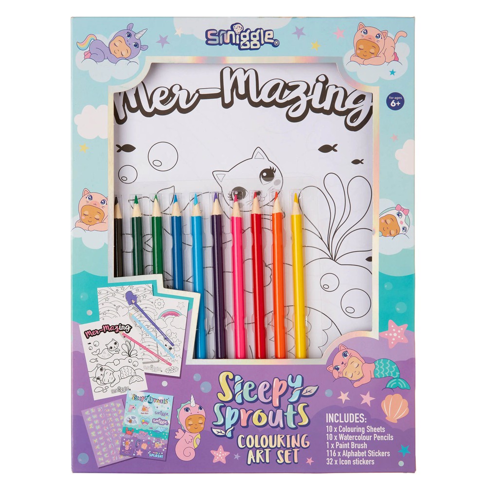 SMIGGLE COLOURING BOOK AND SLEEPY SPROUT ROBO BROS ART SET FOR KIDS ...