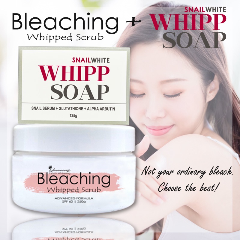 Original Bleaching Whipped Scrub & Snail Whipp Soap | Instant Whitening ...