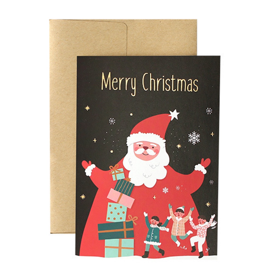 beautifullife Christmas Card Merry Christmas Gift Message Card Cartoon ...